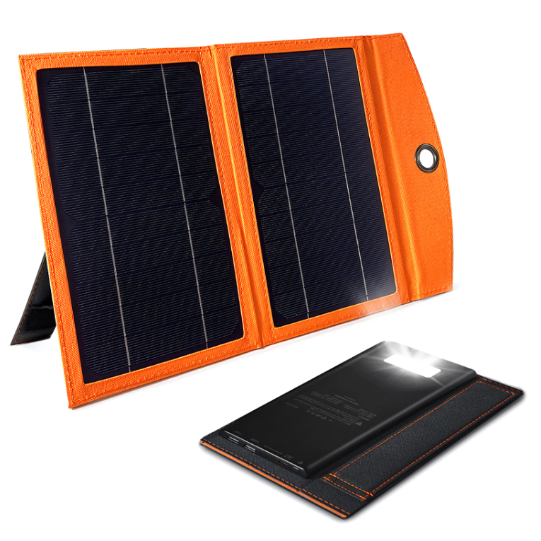 10W Compact Foldable Solar Panel USB Charger for Phones & USB Devices